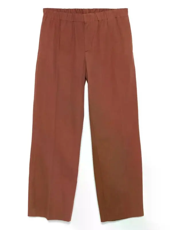 Sandro Cotton Straight-leg Trousers - Brown