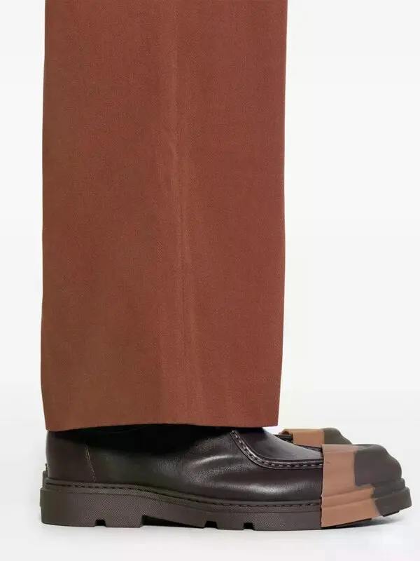 Sandro Cotton Straight-leg Trousers - Brown
