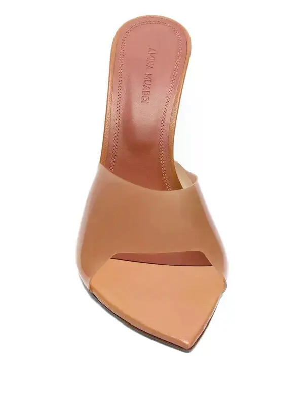 Amina Muaddi 95mm Alexa Stiletto Mules - Neutrals