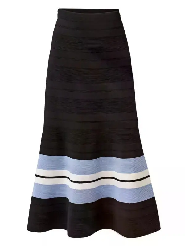 Carolina Herrera Striped Midi Skirt