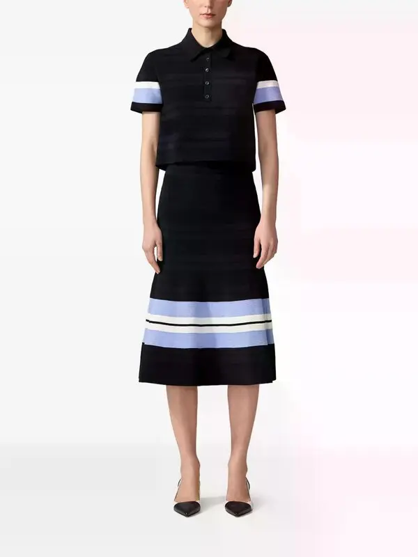 Carolina Herrera Striped Midi Skirt