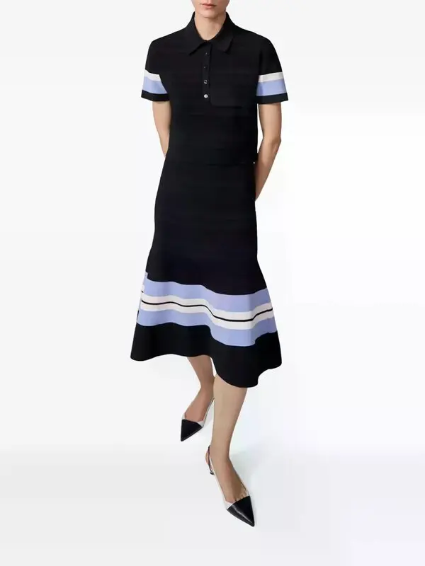Carolina Herrera Striped Midi Skirt