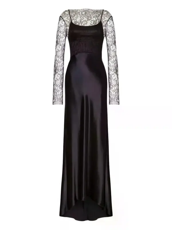 Alberta Ferretti Satin Long Dress