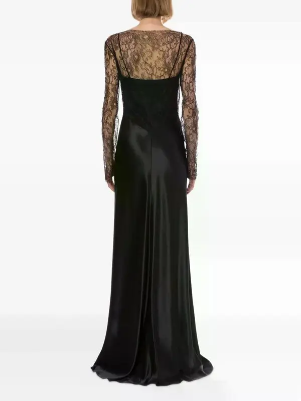 Alberta Ferretti Satin Long Dress