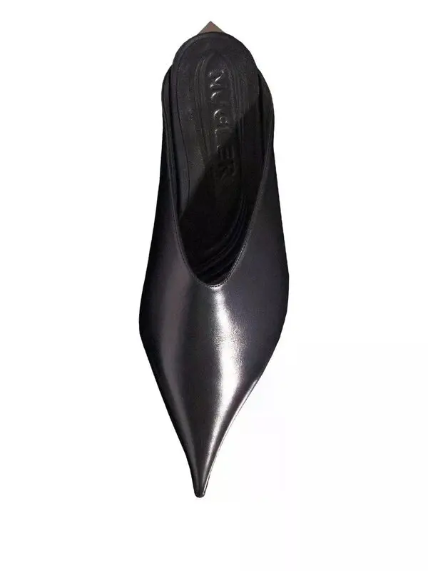 MUGLER Fang Pointed-toe Mules