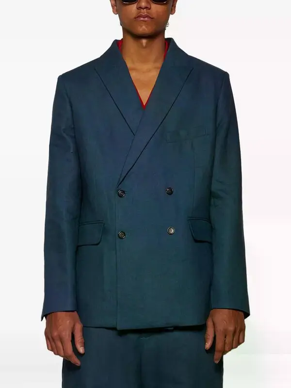 BODE Double-breasted Linen Jacket