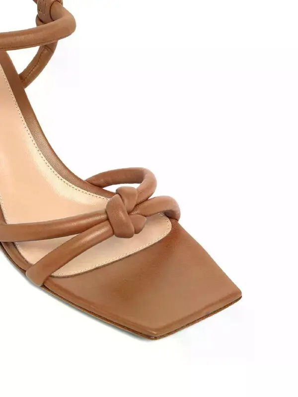 GIANVITO ROSSI 55mm Juno Leather Sandals - Brown