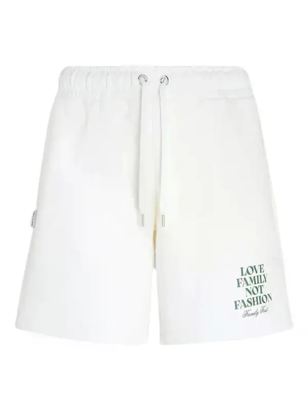 FAMILY FIRST Logo Drawstring Shorts - White