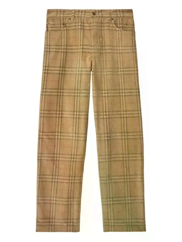 Burberry Checked Corduroy Trousers
