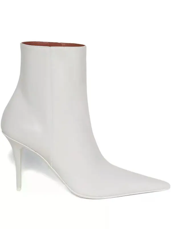 Amina Muaddi Barbara Ankle Boots - White