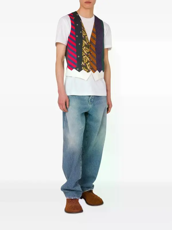 Moschino Patchwork Waistcoat