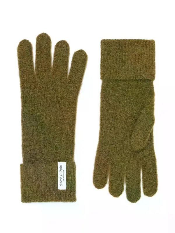 Marc O'polo Ribbed Cuff Wool Gloves - Green