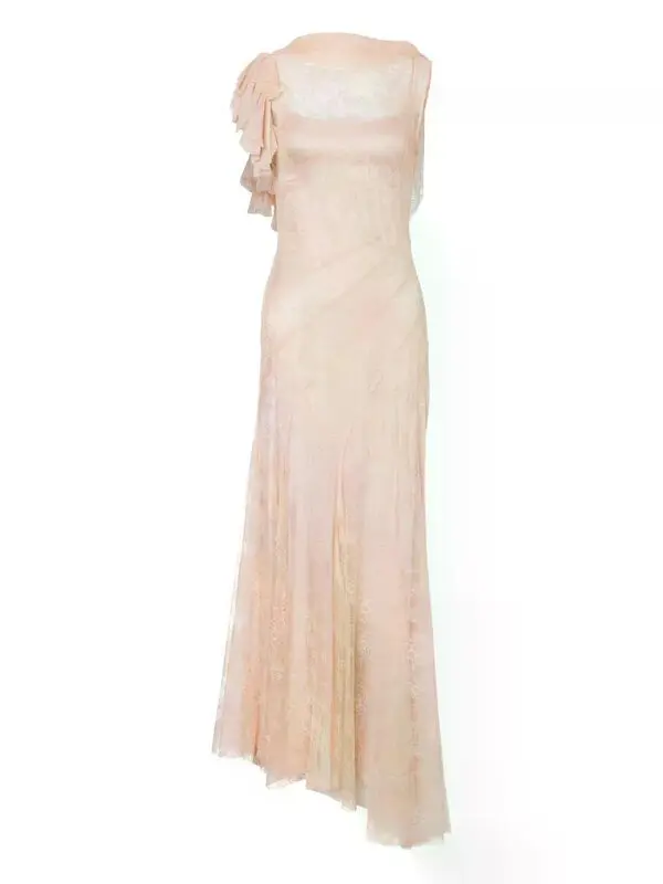 Alberta Ferretti Lace Overlay Dress