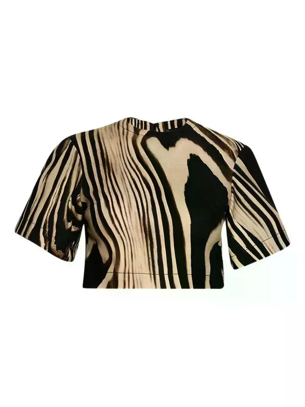 David Koma Zebra-pattern T-shirt
