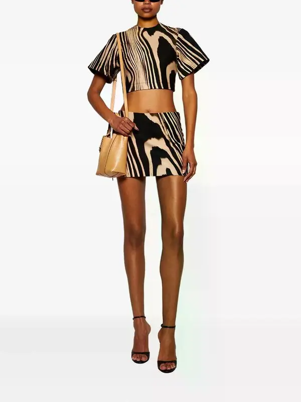 David Koma Zebra-pattern T-shirt