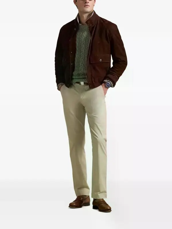 Polo Ralph Lauren Flat-front Twill Trousers - Neutrals