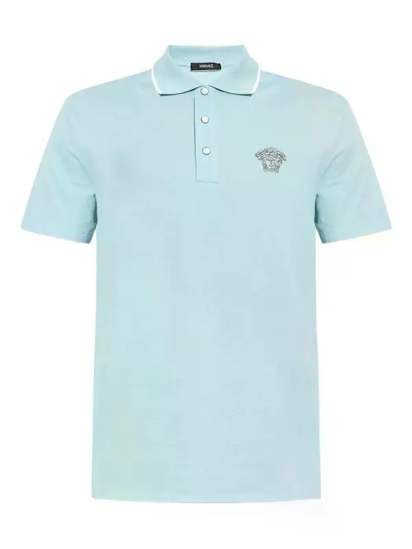 Versace Medusa-embroidered Polo Shirt