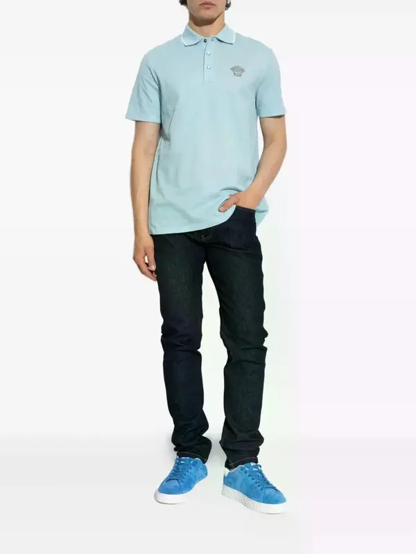 Versace Medusa-embroidered Polo Shirt