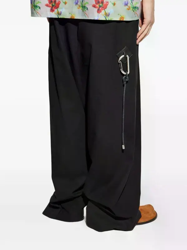 Loewe Pleated-panel Trousers - Black