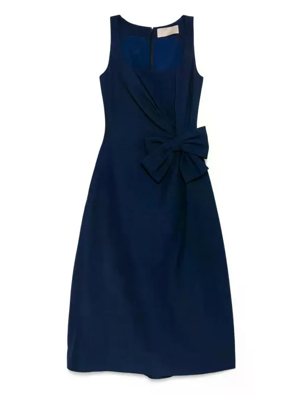 Elie Saab Bow-detail Midi Dress - Blue