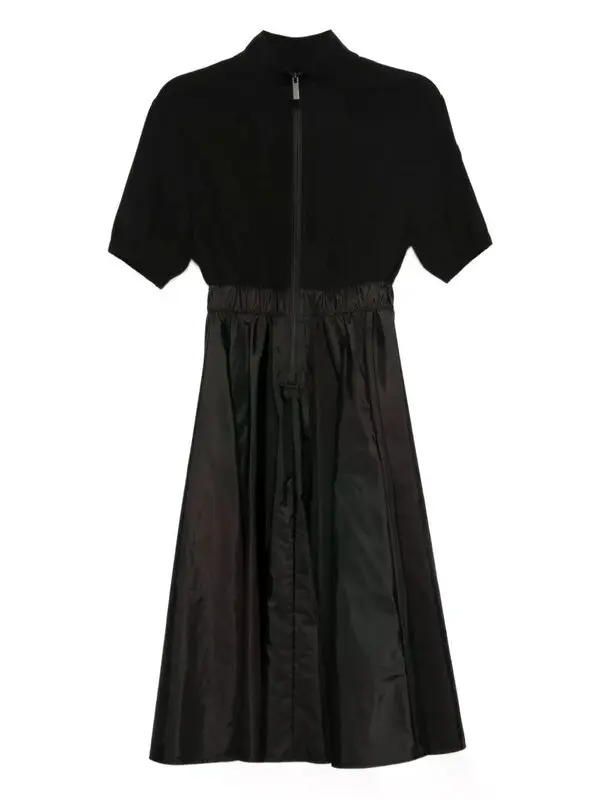 Moncler Zip-up Pleated Midi Dress