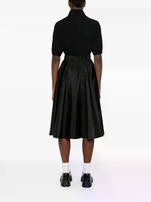 Moncler Zip-up Pleated Midi Dress