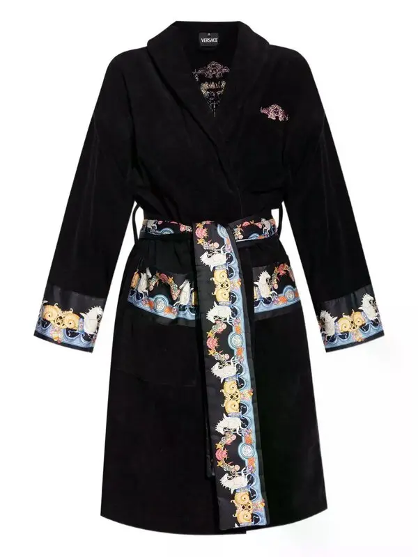 Versace Coral Theatre Robe - Black