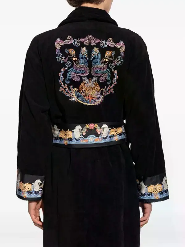 Versace Coral Theatre Robe - Black