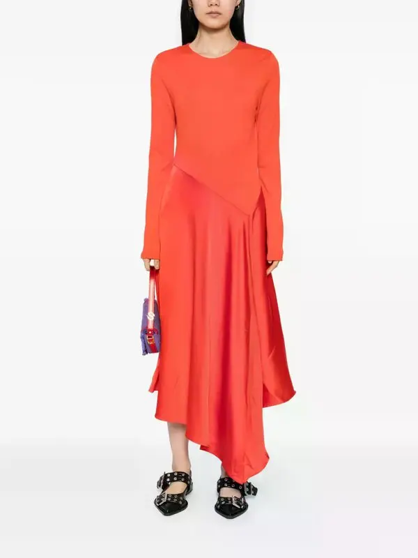 Stine Goya Long-sleeved Asymmetric Dress