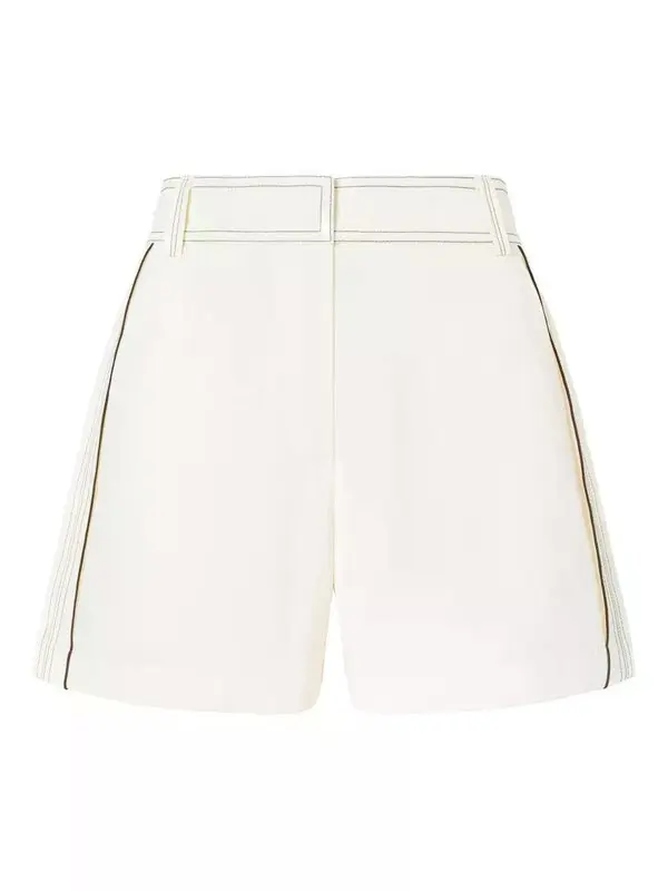 Tory Burch Pleated High-waisted Shorts
