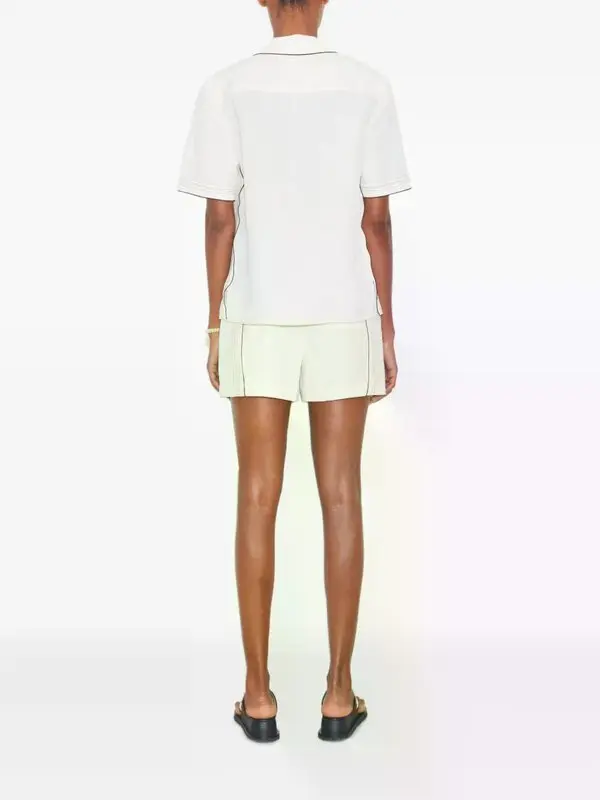 Tory Burch Pleated High-waisted Shorts