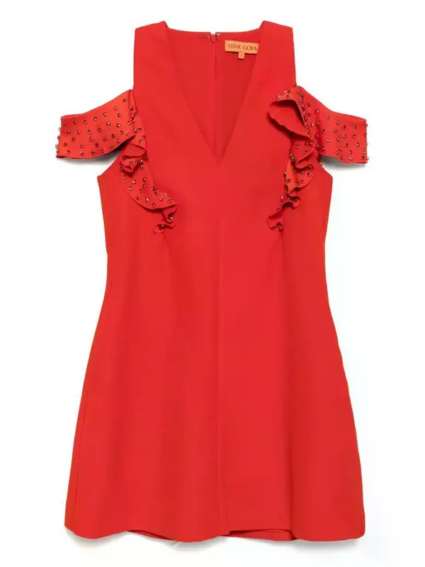 Stine Goya Ruffle-sleeves Mini Dress