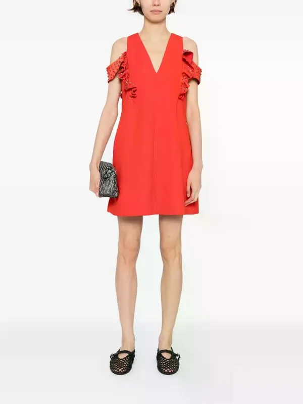 Stine Goya Ruffle-sleeves Mini Dress