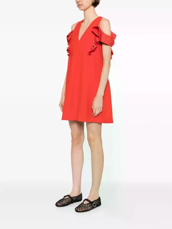 Stine Goya Ruffle-sleeves Mini Dress