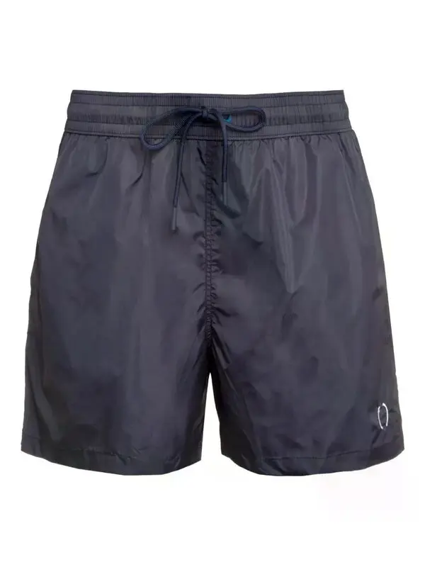 THE (ALPHABET) Elasticated-waist Swim Shorts - Blue