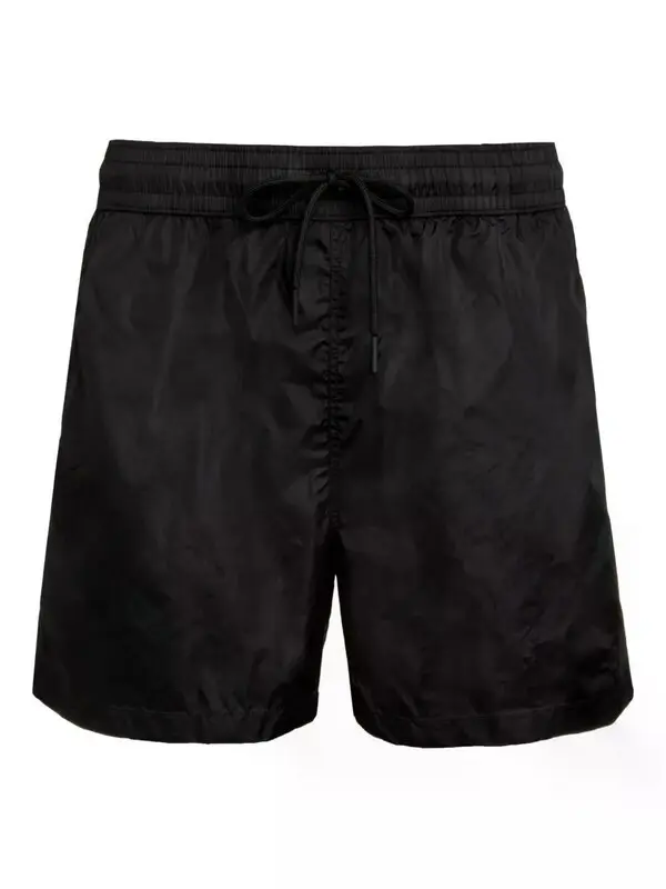 THE (ALPHABET) Drawstring Swim Shorts - Black