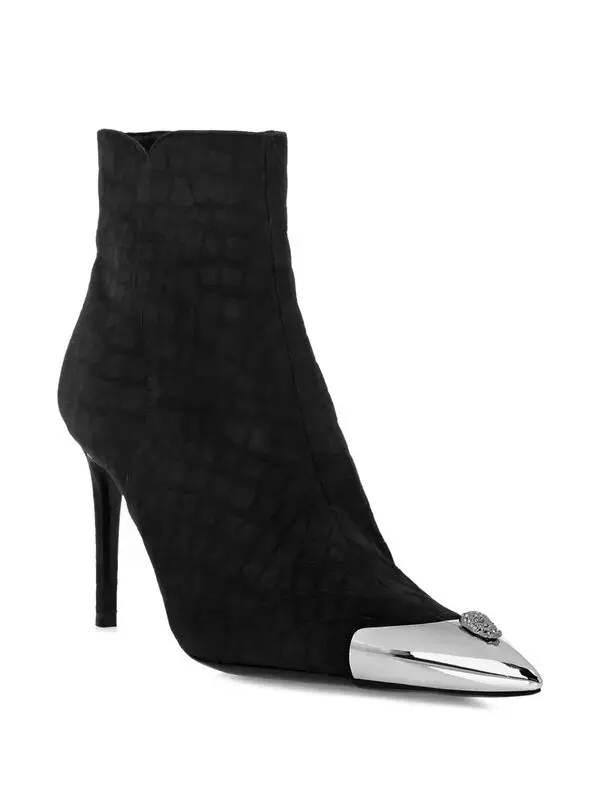 Philipp Plein Crocodile-embossed Ankle Boots