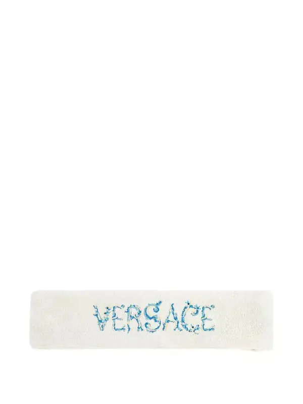 Versace Logo-embroidered Headband - White