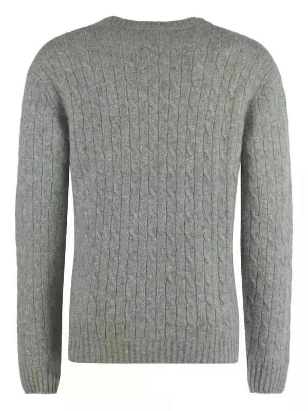 THE (ALPHABET) Cable-knit Sweater - Grey