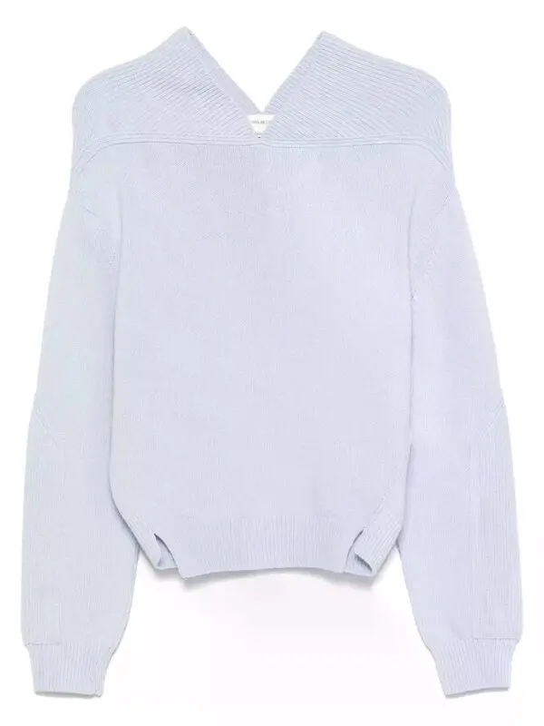 Victoria Beckham V-neck Pullover Sweater - Blue