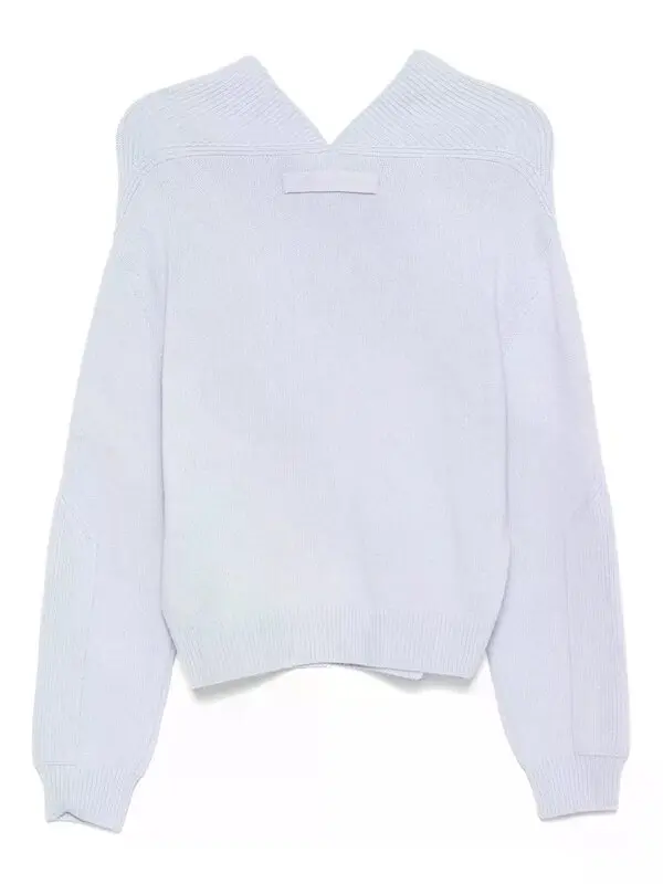 Victoria Beckham V-neck Pullover Sweater - Blue