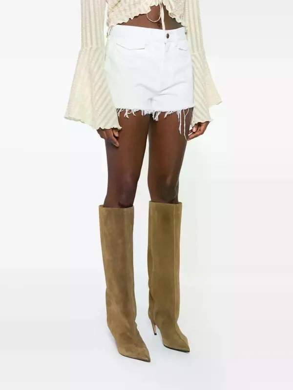 Chloé Frayed-hem Denim Shorts
