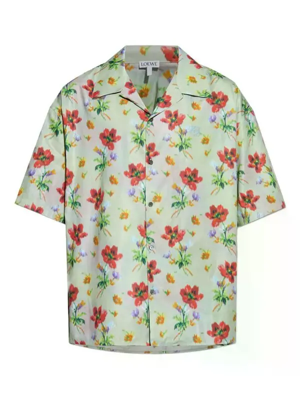 Loewe Floral-print Short-sleeve Shirt