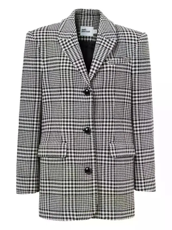 SELF-PORTRAIT Houndstooth Blazer
