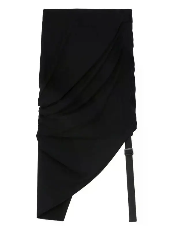 Helmut Lang Draped Asymmetrical Skirt