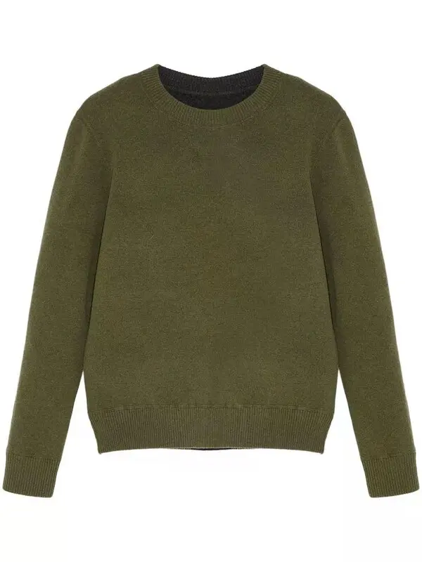 YVES SALOMON Two-tone Reversible Knit Jumper
