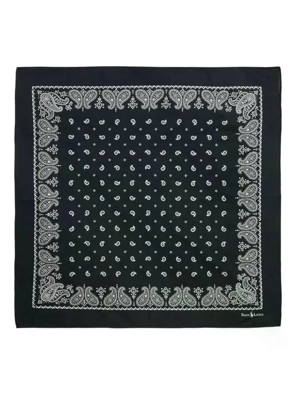 Polo Ralph Lauren Paisley-print Cotton Bandana - Black