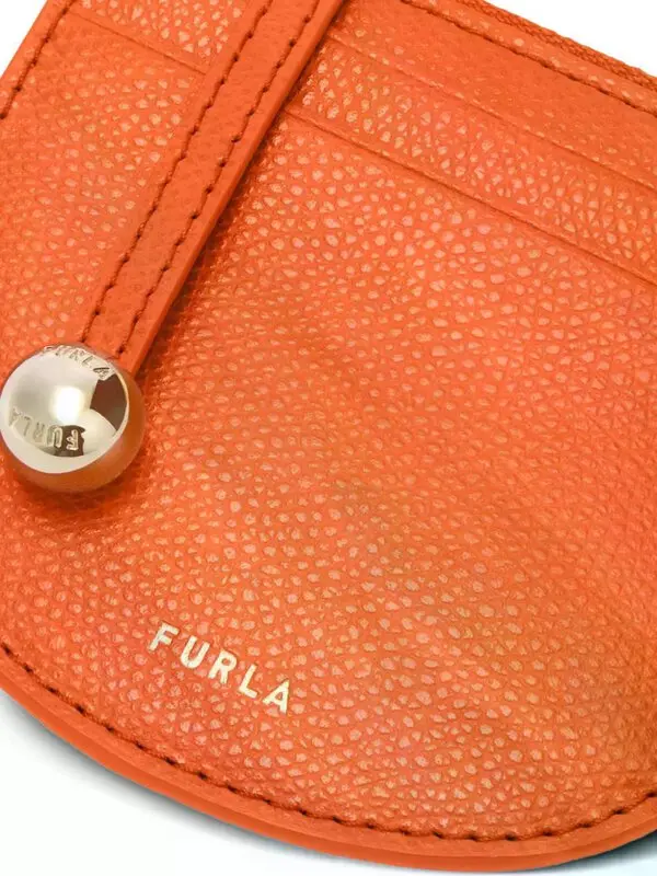 Furla Laura Leather Strap Cardholder - Orange