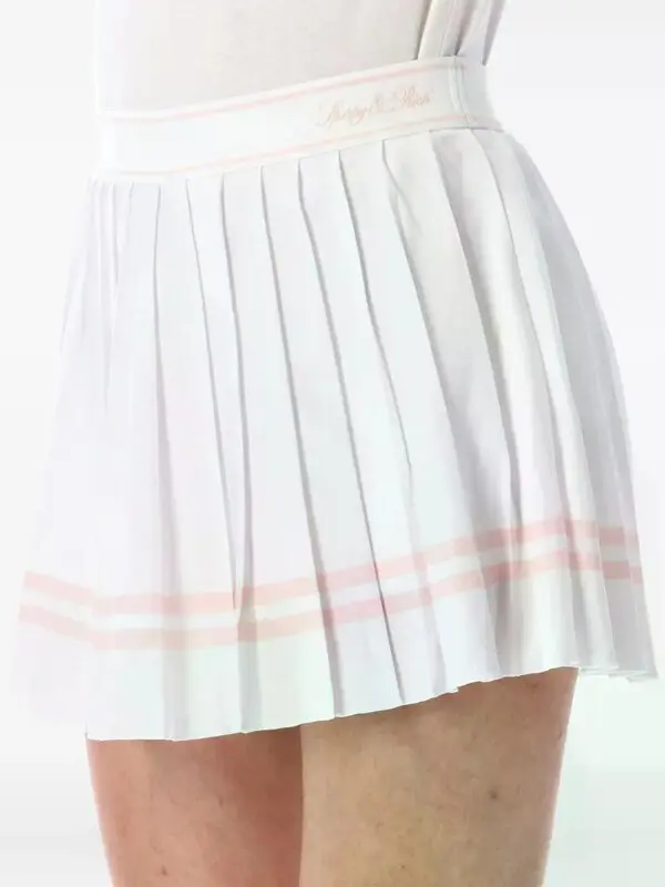 SPORTY & RICH Vendome Script Pleated Mini Skirt