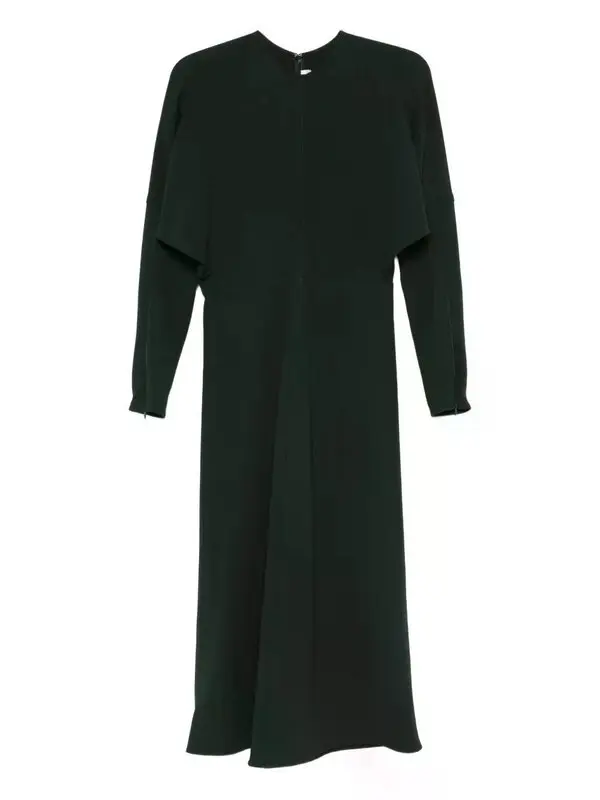 Victoria Beckham Long Sleeve Dress - Green - 30% Off | Editorialist